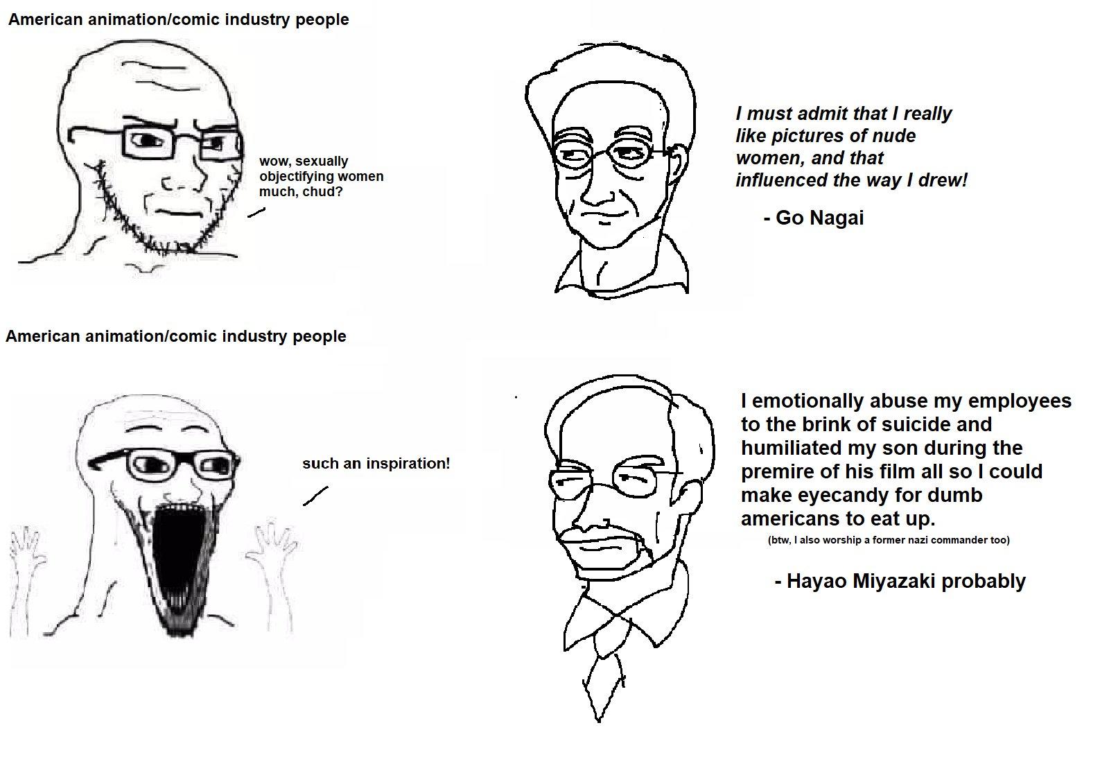 We truly don't deserve Go Nagai | Soy Boy Face / Soyjak | Know Your Meme