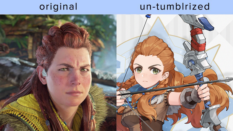 Aloy | Original vs. Un-Tumblrized | Know Your Meme