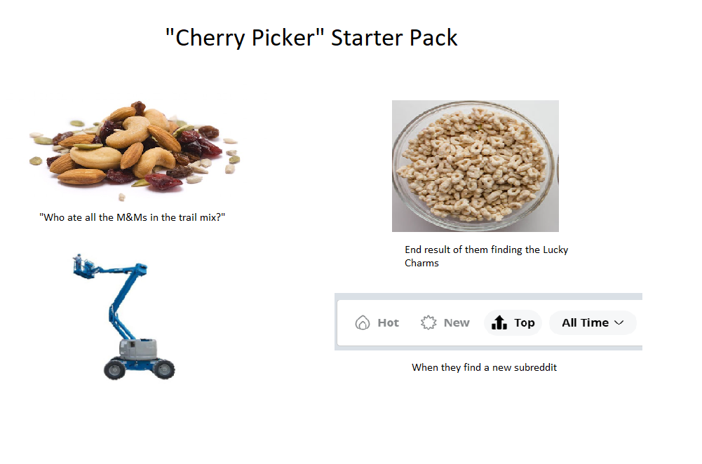 "Cherry Picker" Starter Pack | /r/starterpacks | Starter Packs | Know ...