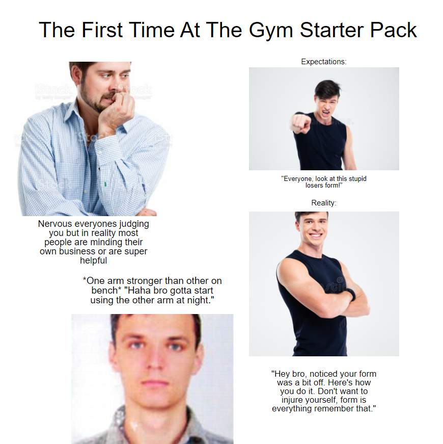 The First Time At The Gym Starter Pack | /r/starterpacks | Starter ...