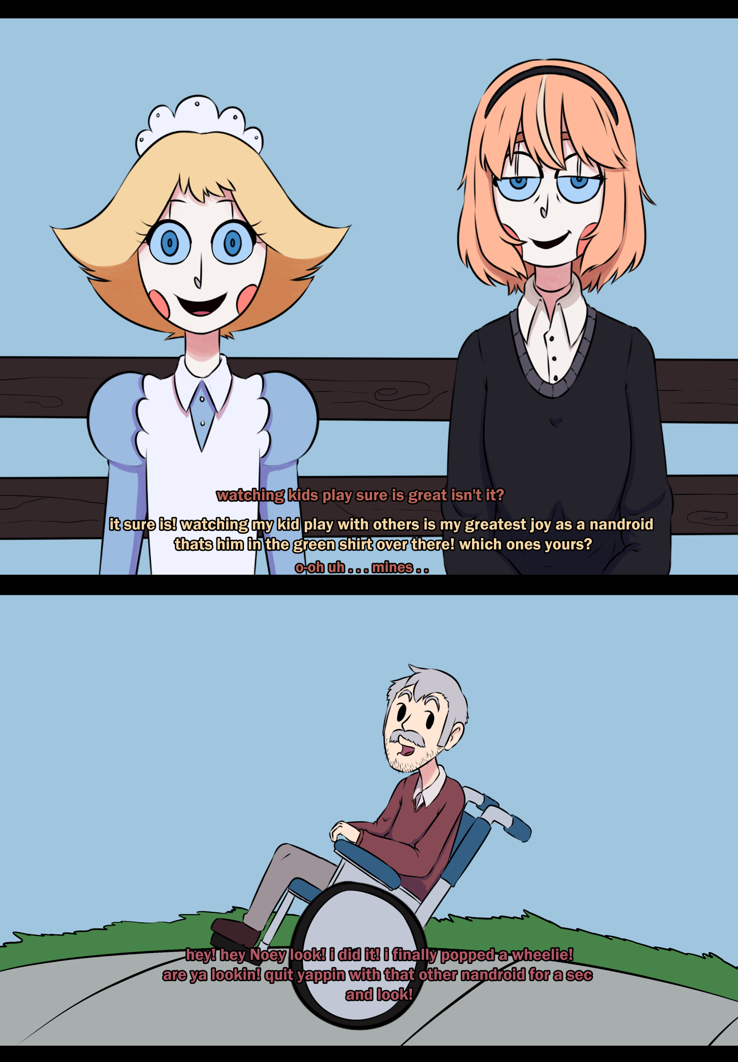 Noelle watching her... kid | Emmy The Robot / Nandroid | Know Your Meme