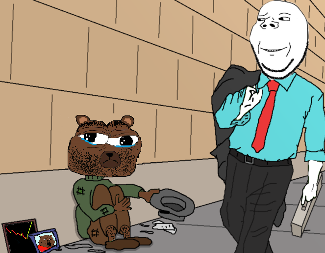 Bobo Wojak Soyjak panhandle ignore | Soy Boy Face / Soyjak | Know Your Meme