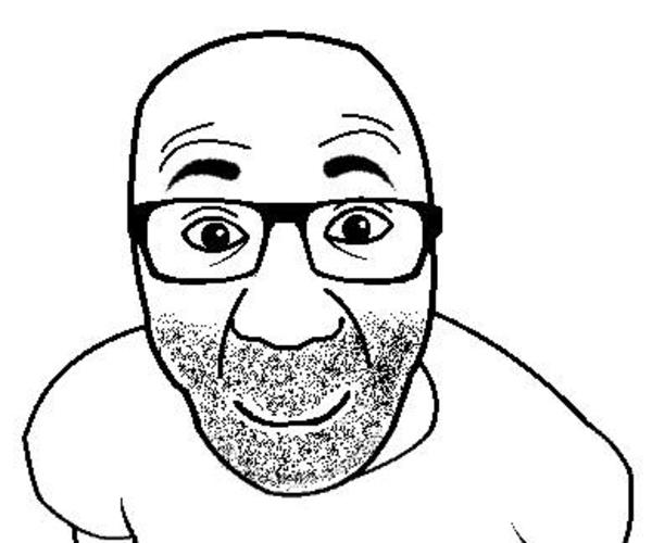 Wojak Soyjak happy | Soy Boy Face / Soyjak | Know Your Meme