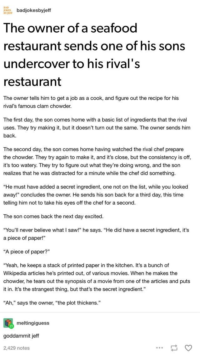 The Plot Thickens | Tumblr | Know Your Meme