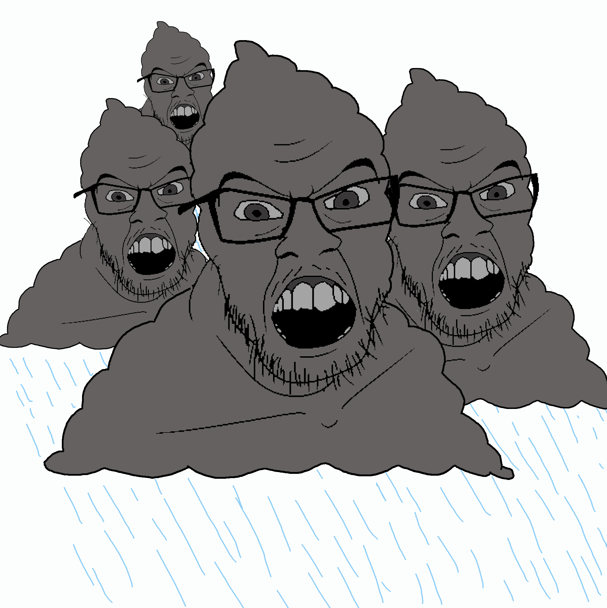 Wojak Soyjak rain clouds | Soy Boy Face / Soyjak | Know Your Meme