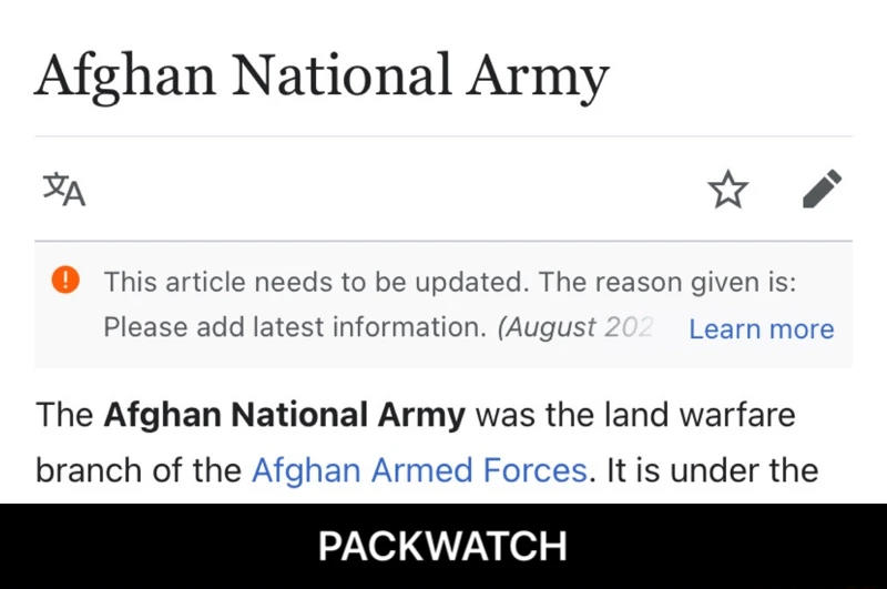 Packwatch | 2021 Taliban Offensive in Afghanistan | Know Your Meme