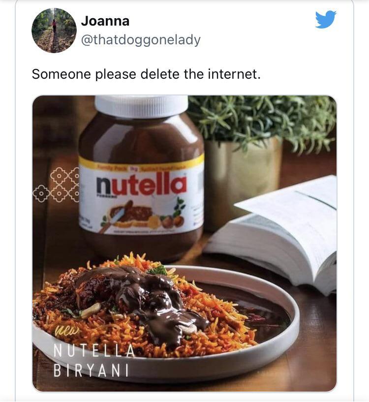 Nutella Biryani | Cursed Images | Know Your Meme
