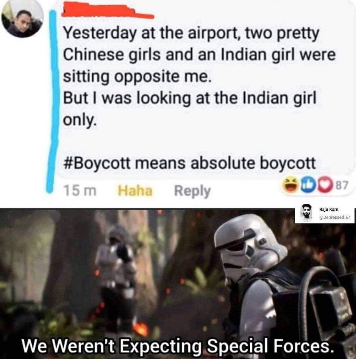 boycott means absolute boycott | We Weren't Expecting Special Forces ...