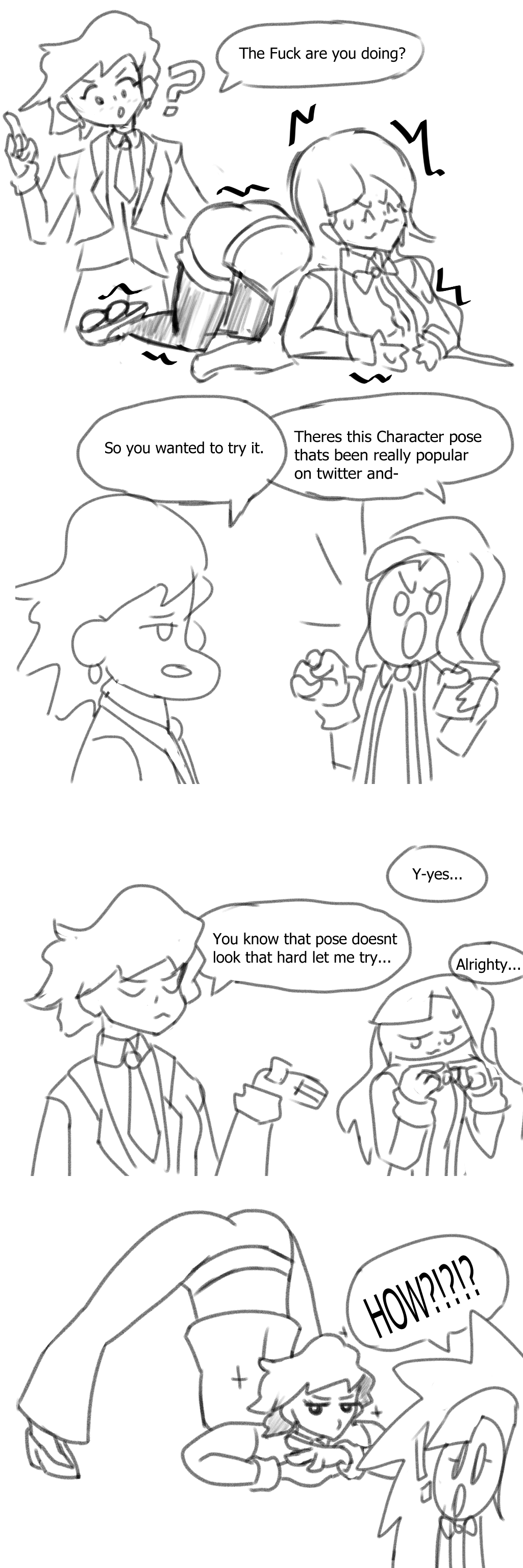 heres some doodles of my ocs trying the jack o pose | Jack-O Crouch ...