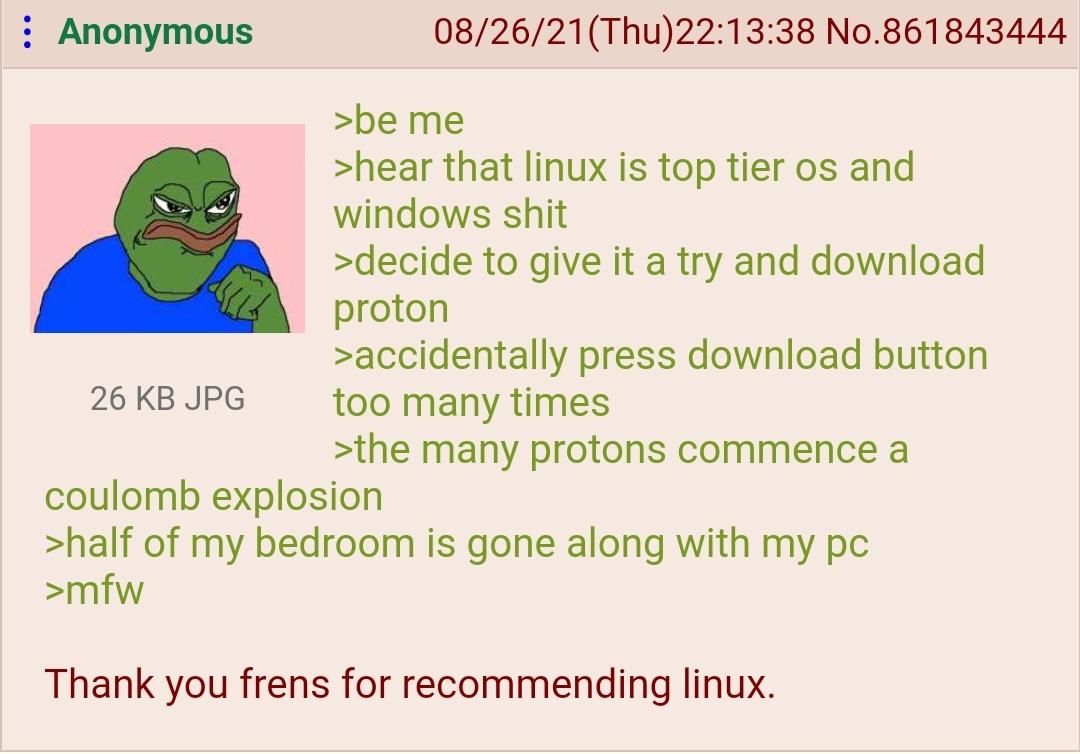 Anon downloads linux | /r/Greentext | Greentext Stories | Know Your Meme