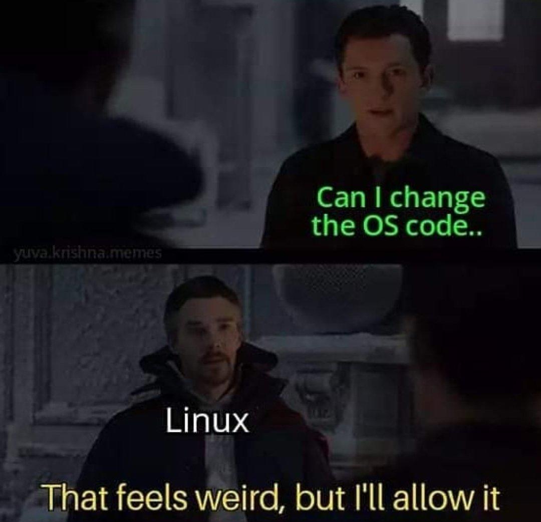blessed Linux | That Feels Weird, But I'll Allow It | Know Your Meme