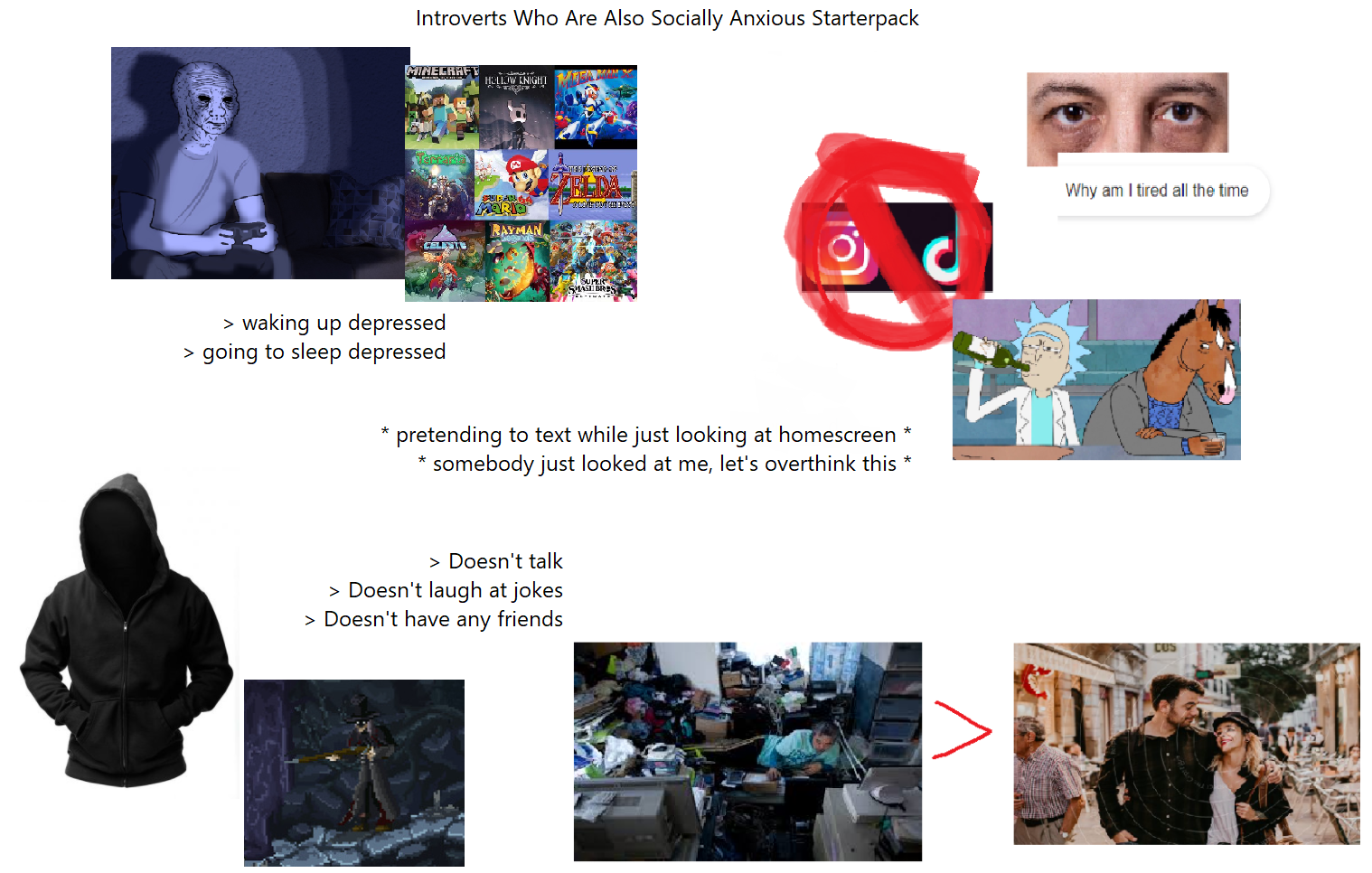 Introverts Who Are Also Socially Anxious Starterpack | /r/starterpacks ...