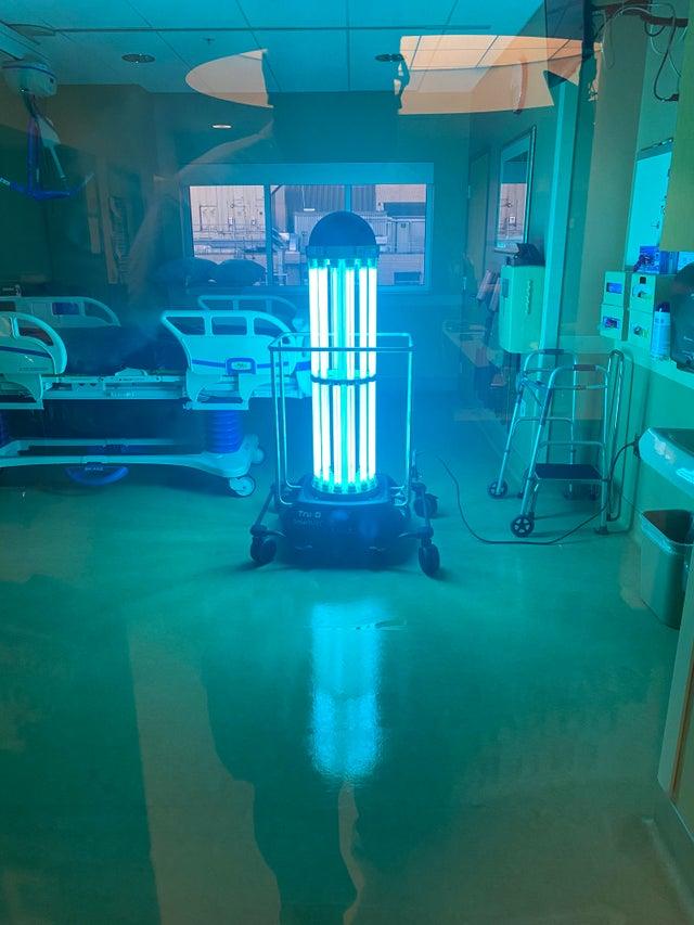 UV Light Sterilizing a Hospital Room | Mildly Interesting | Know Your Meme