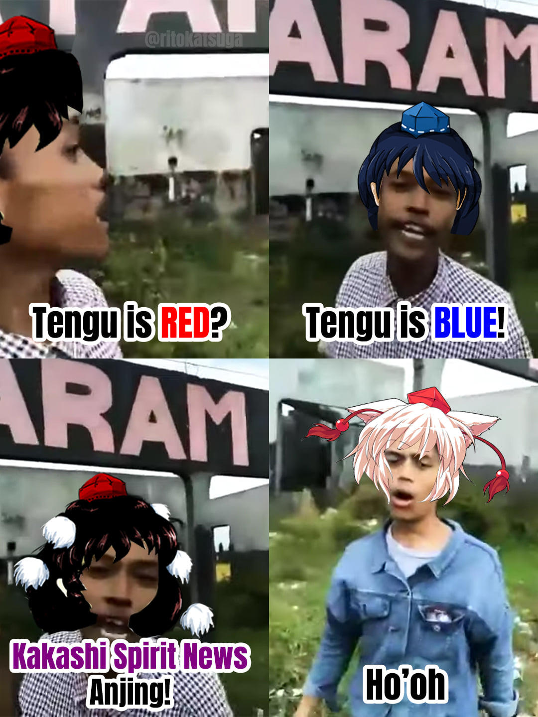 Tengu is red? | Mataram Is Red. Mataram Is Blue / Ho'oh | Know Your Meme