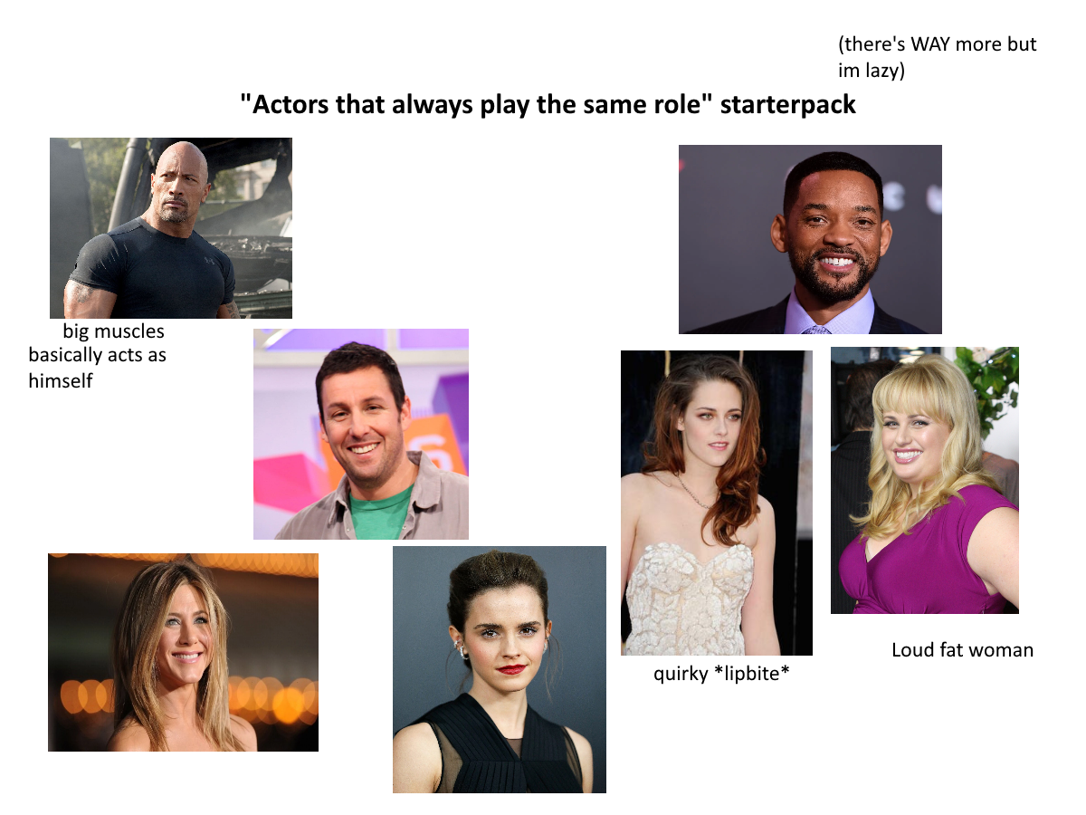 "Actors that always play the same role" starterpack | /r/starterpacks ...