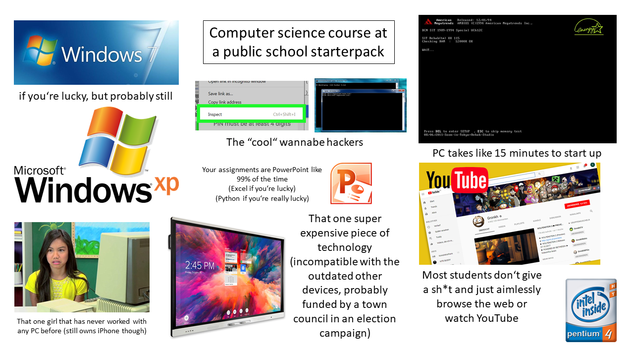 Computer science course at a public school starterpack | /r ...