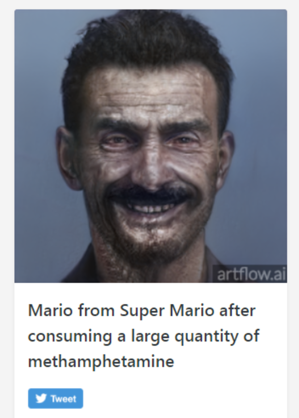 Meth-head Mario | Artflow.ai | Know Your Meme