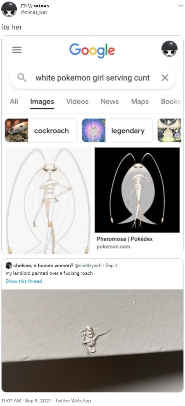 its her | Painted-Over Cockroach | Know Your Meme