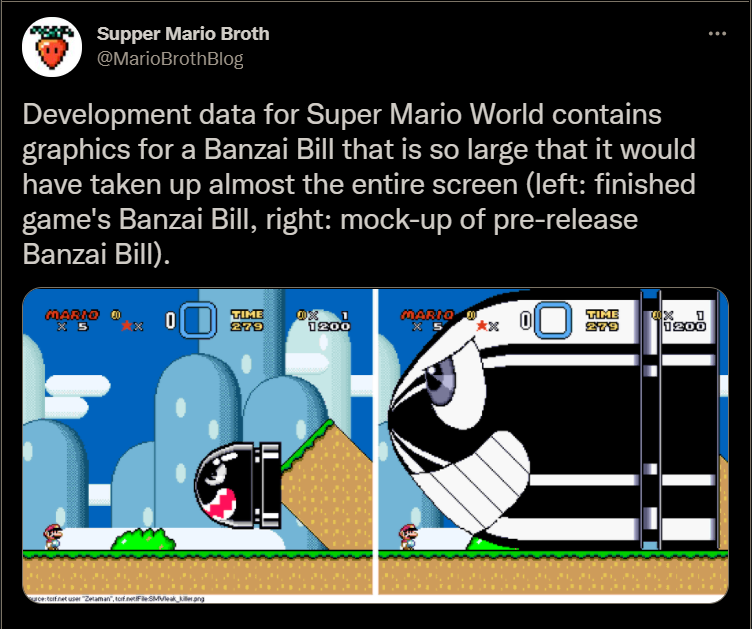 Unused big Banzai Bill | Super Mario | Know Your Meme