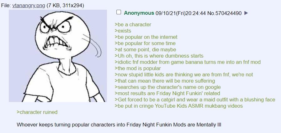 Anon Hates FNF Modders | /v/ | Know Your Meme