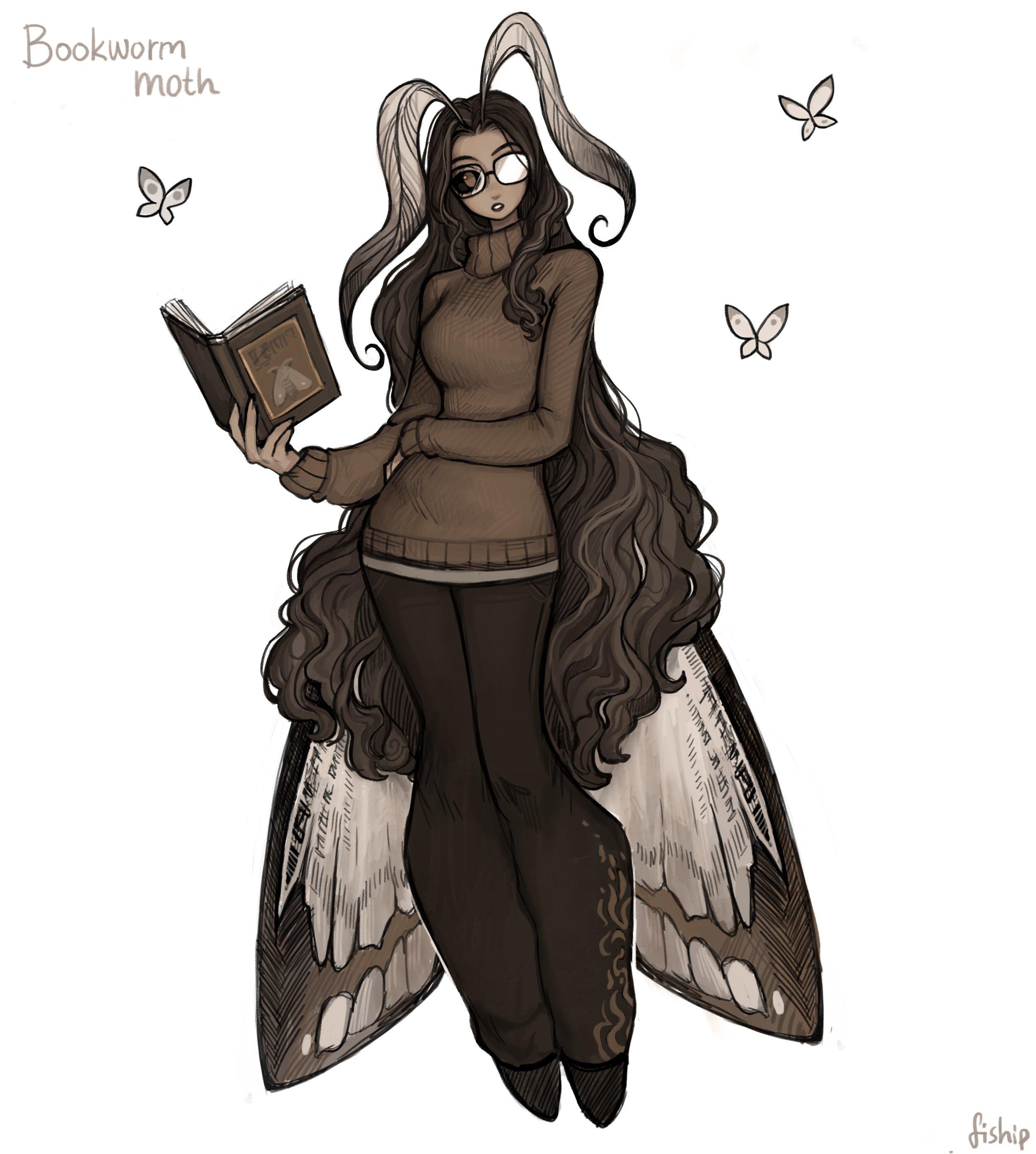 Bookworm Moth | Moth Girls | Know Your Meme