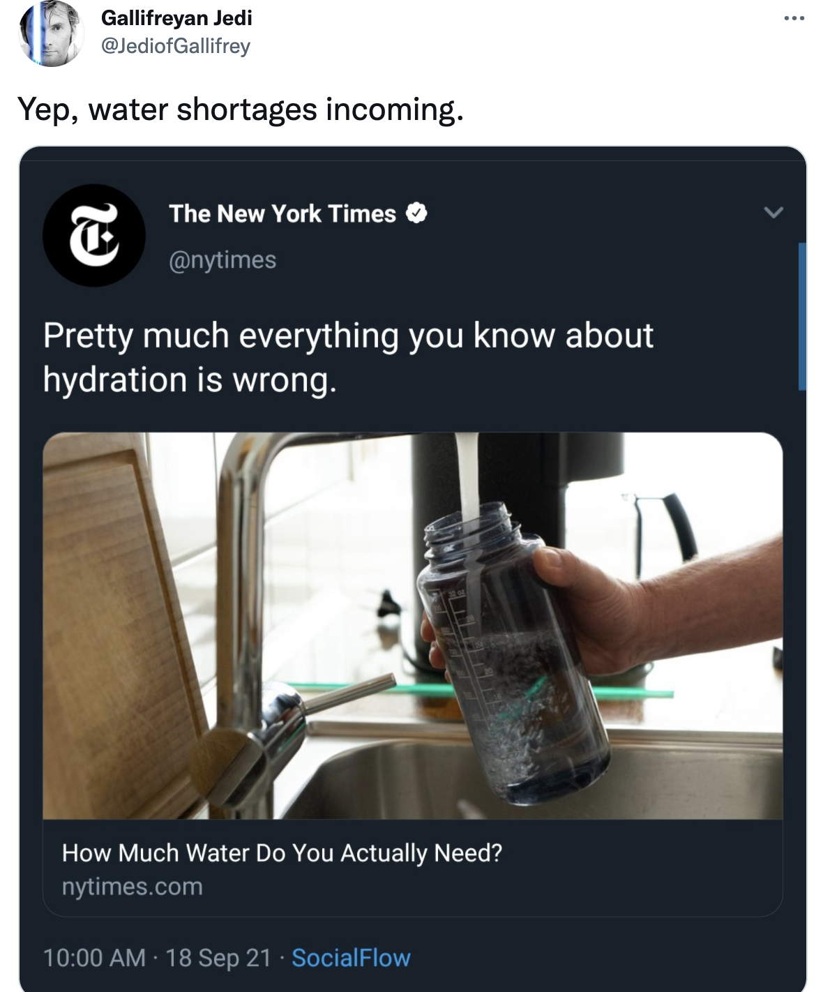 yep. water shortage's incoming | Know Your Meme