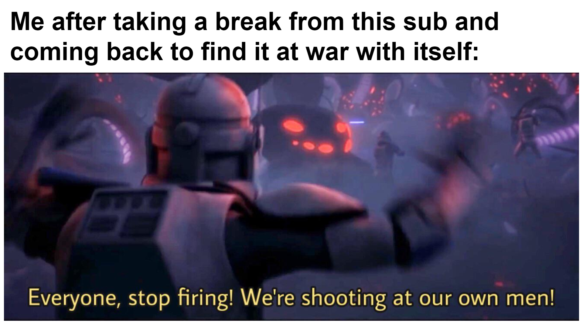 The trailer came out like a month ago, why is the war happening now ...