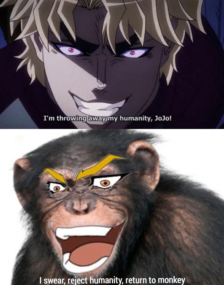 Monke dio | /r/ShitPostCrusaders/ | JoJo's Bizarre Adventure | Know ...