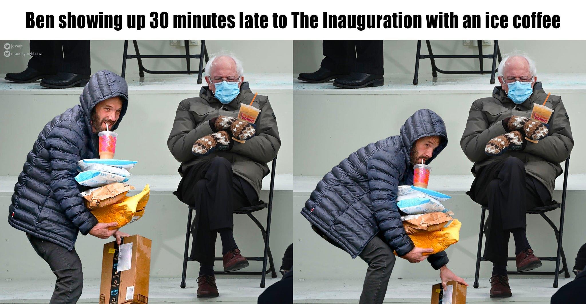 Ben Affleck Showing Up 30 Minutes Late to the Inauguration with an Ice ...