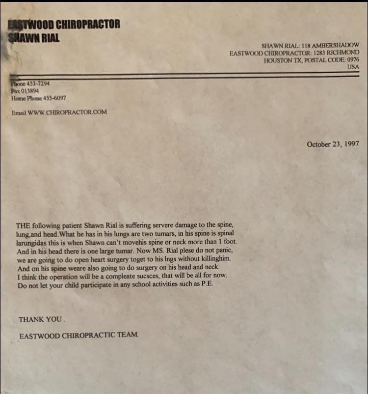 A Fake Doctor's Note Made by a 9-Year-Old | Know Your Meme