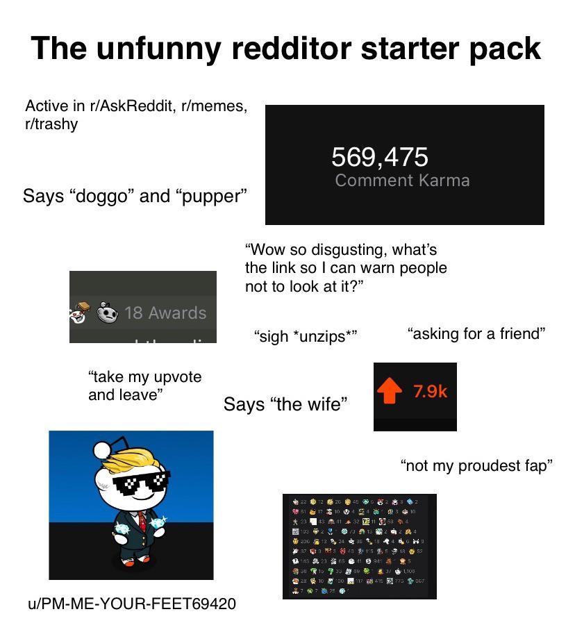 The unfunny redditor starter pack | /r/starterpacks | Starter Packs ...