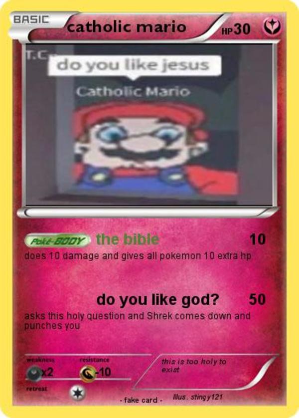 i choose you catholic mario | Catholic Mario | Know Your Meme