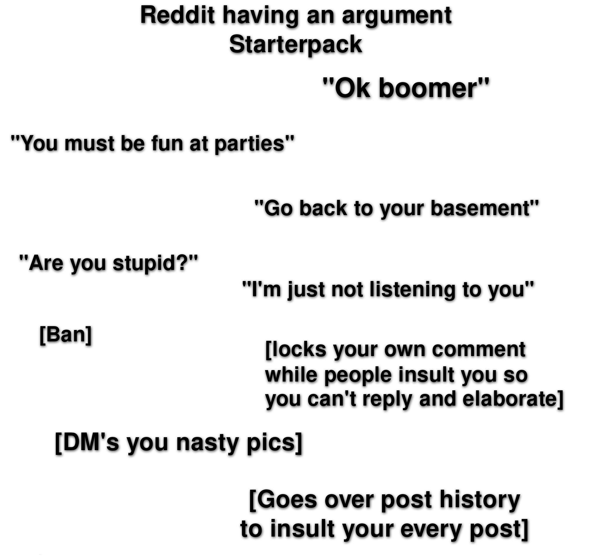 Reddit having an argument starterpack | /r/starterpacks | Starter Packs ...