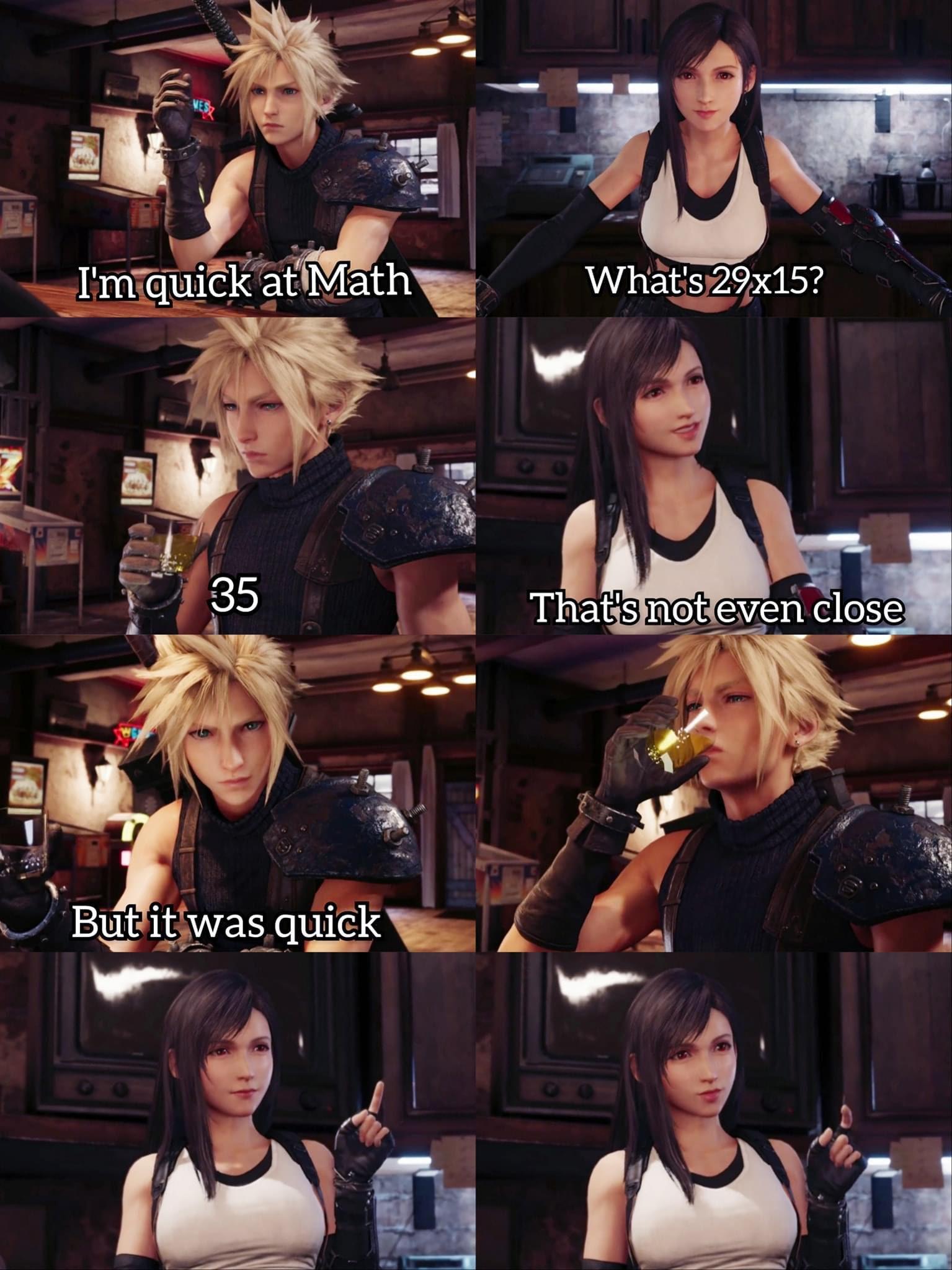 Quick Math | Final Fantasy VII Remake | Know Your Meme