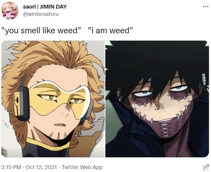 "you smell like weed" "i am weed" (Hawks / Dabi) | You Smell Like Weed ...