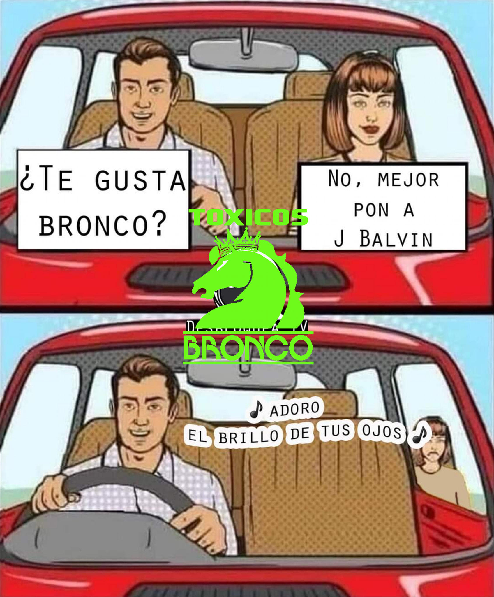 Te Gusta Bronco? | Couple in a Red Car | Know Your Meme