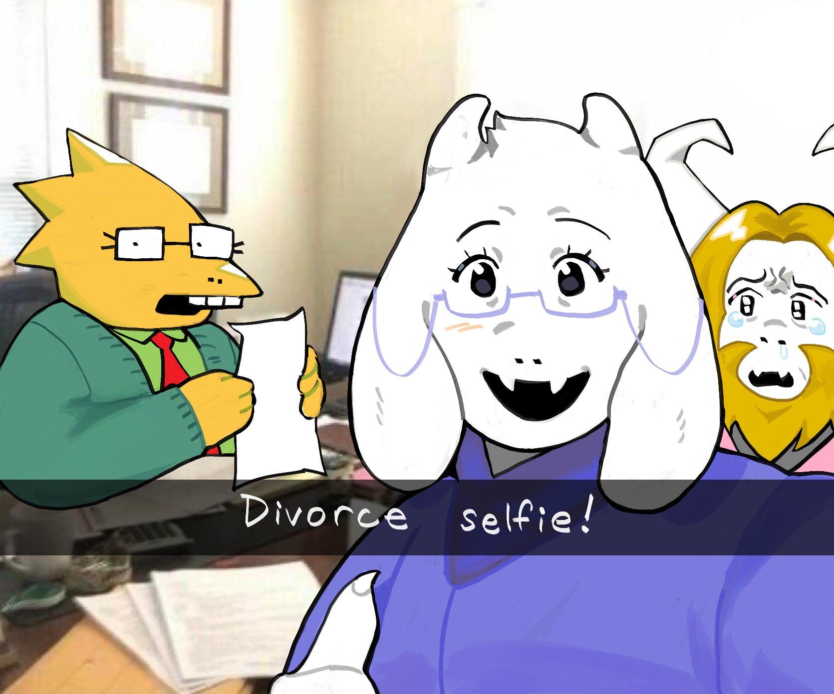 Toriel's Divorce Selfie | Divorce Selfie | Know Your Meme