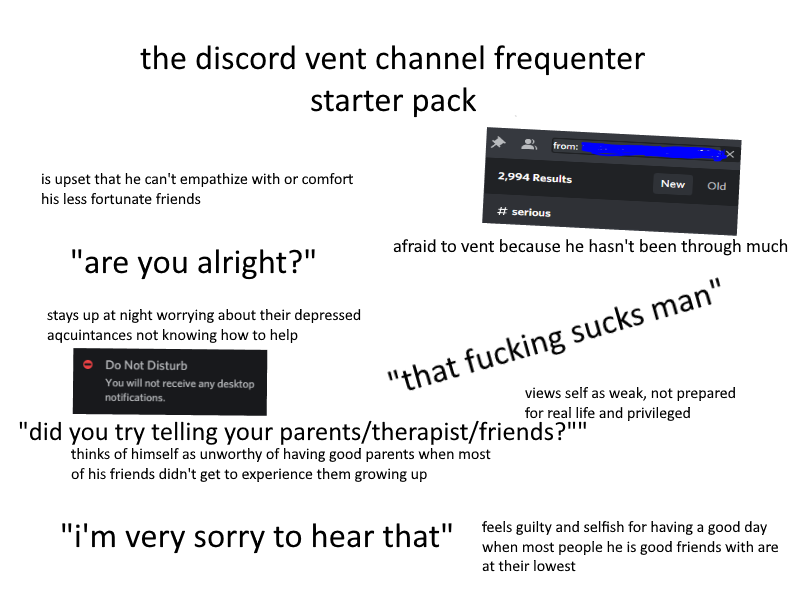 the discord vent channel frequenter starter pack | /r/starterpacks ...