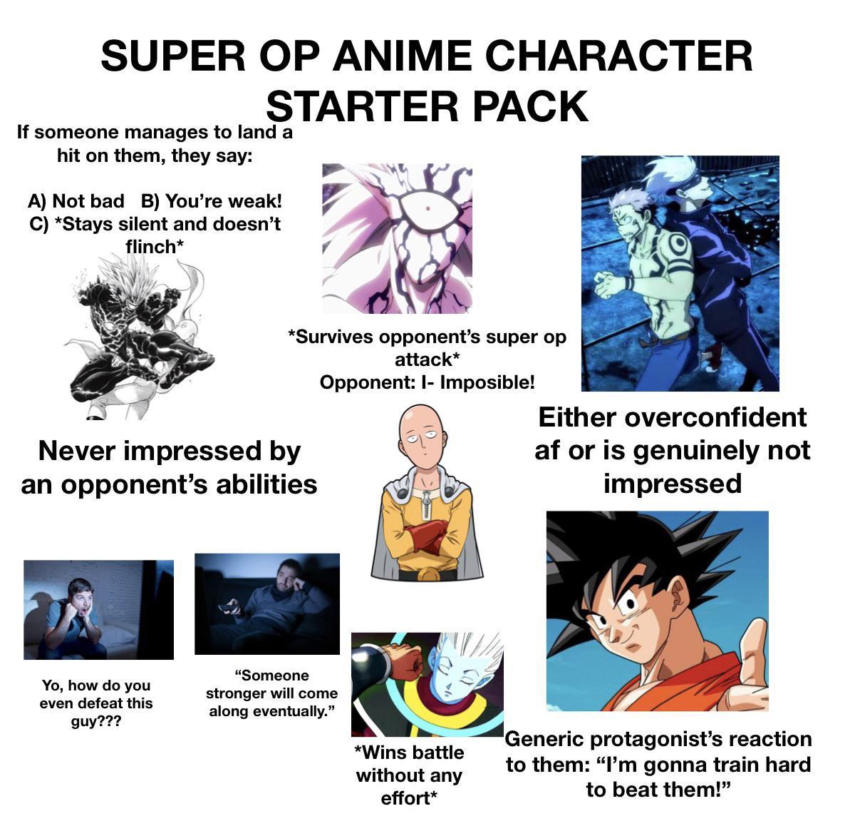 Super op anime character starter pack | /r/starterpacks | Starter Packs ...