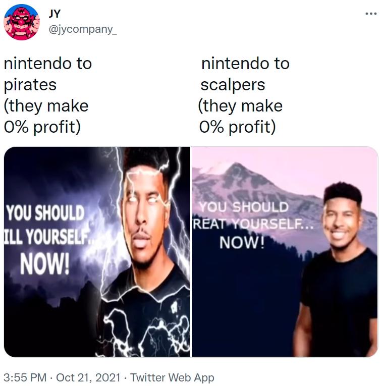 nintendo to pirates vs. nintendo to scalpers | You Should Kill Yourself ...
