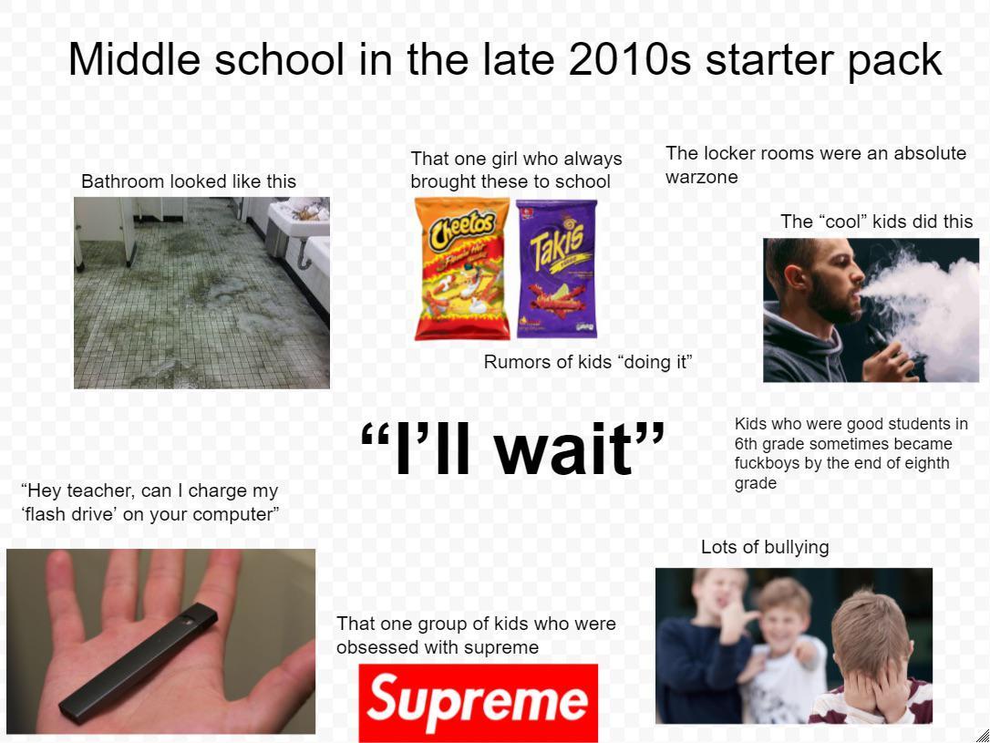 Middle School Starterpack | /r/starterpacks | Starter Packs | Know Your ...