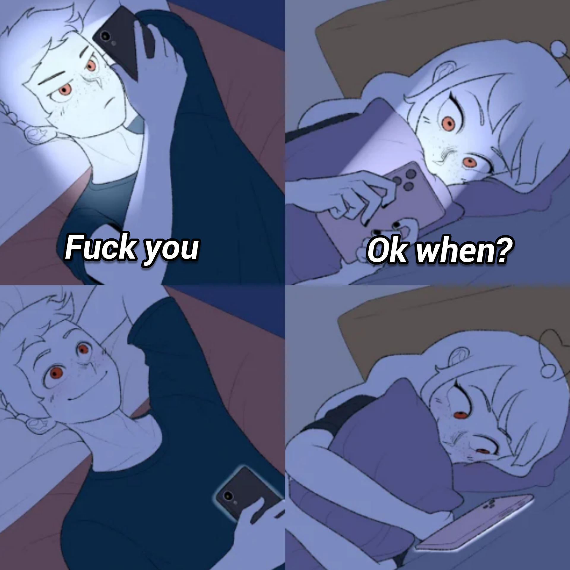 How It Should Go Couple Texting In Bed Know Your Meme How It Should Go Couple Texting In Bed Know Your Meme