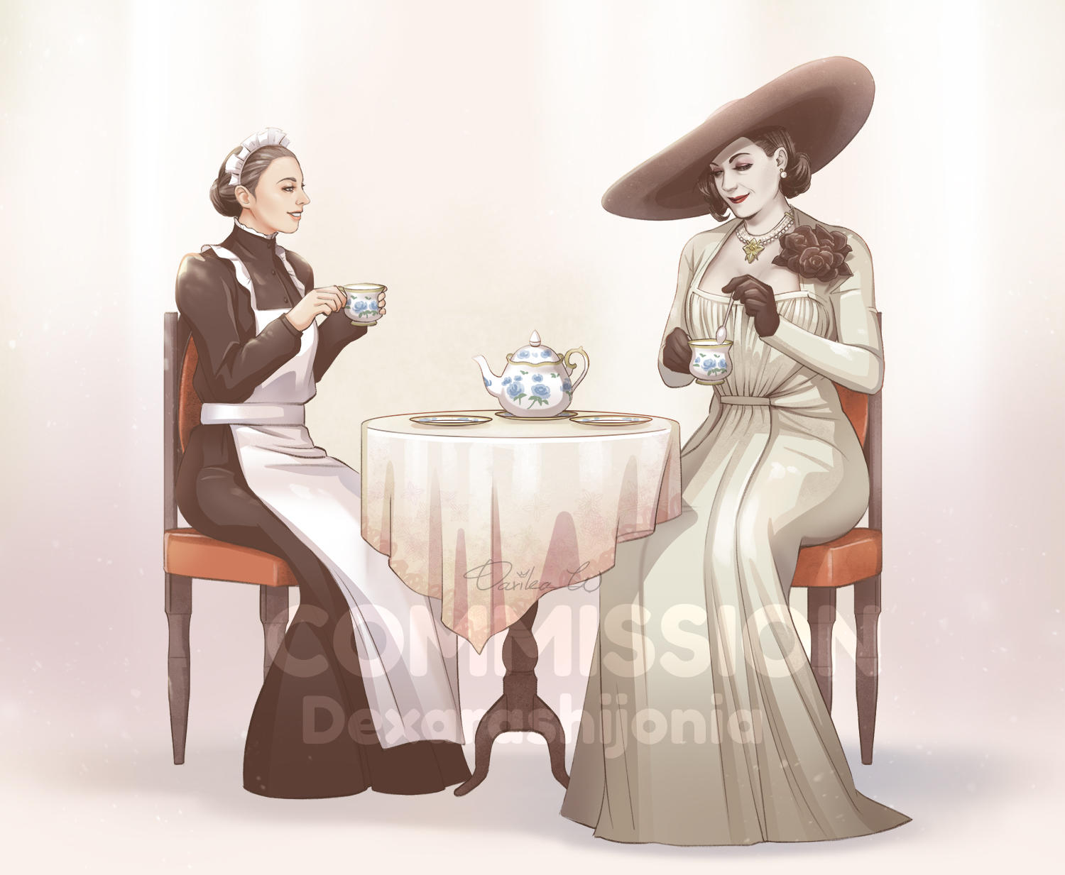 It's tea time.♥ | Lady Dimitrescu | Know Your Meme