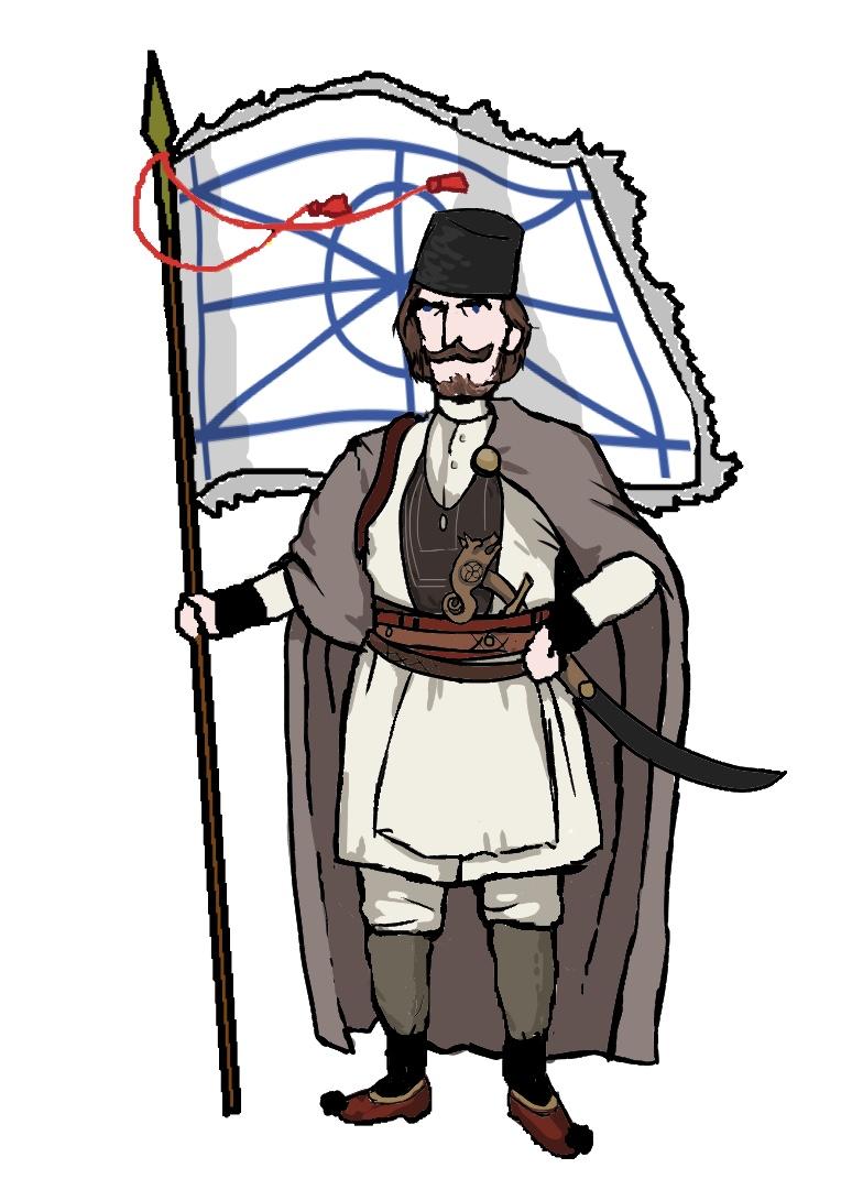 Aromanian Flag Bearer V2 | 4chan Flag Bearers | Know Your Meme