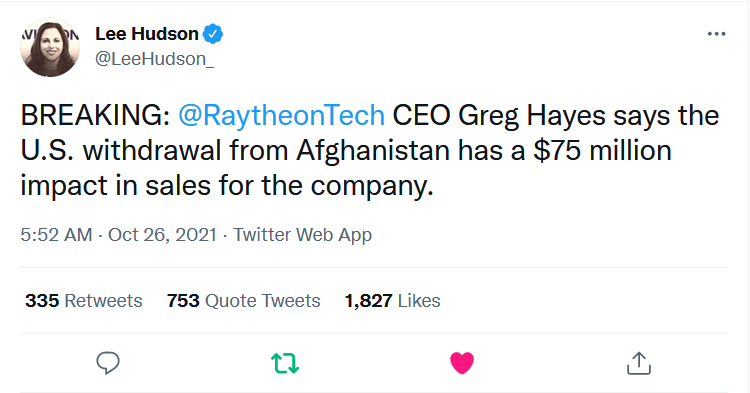 Impact on Raytheon | 2021 Taliban Offensive in Afghanistan | Know Your Meme