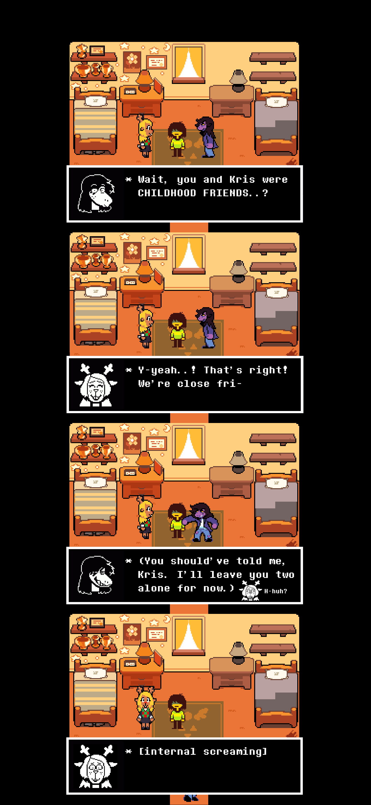 Susie finds out that Kris and Noelle are childhood friends. | Deltarune ...