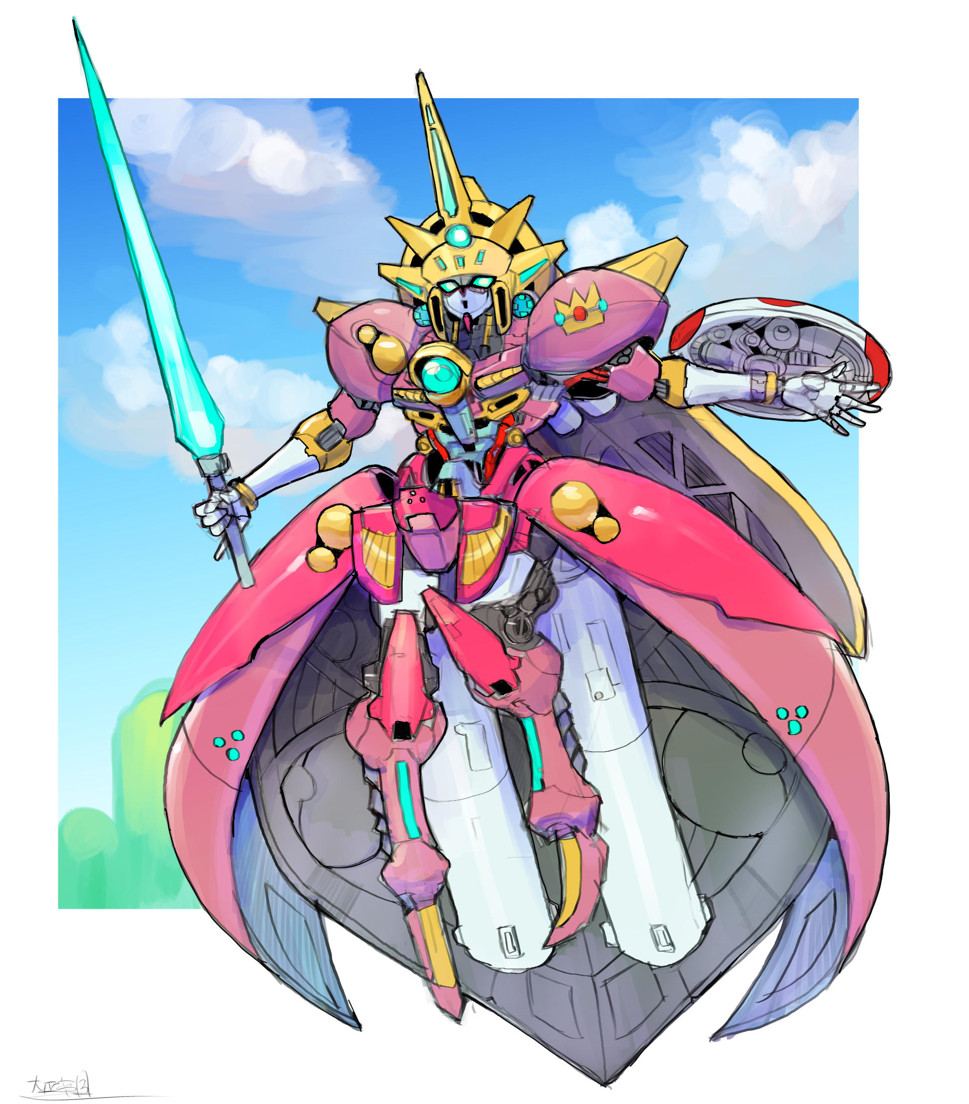 Sorry Mario, but your Princess is Piloting Another Mecha! | Super Mario ...