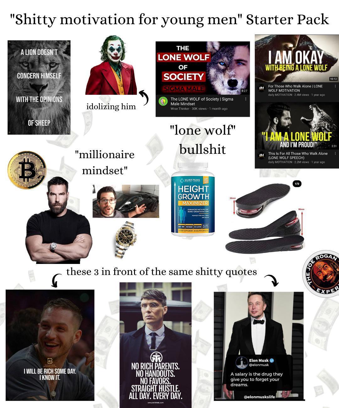 Cringe motivation starterpack | /r/starterpacks | Starter Packs | Know ...