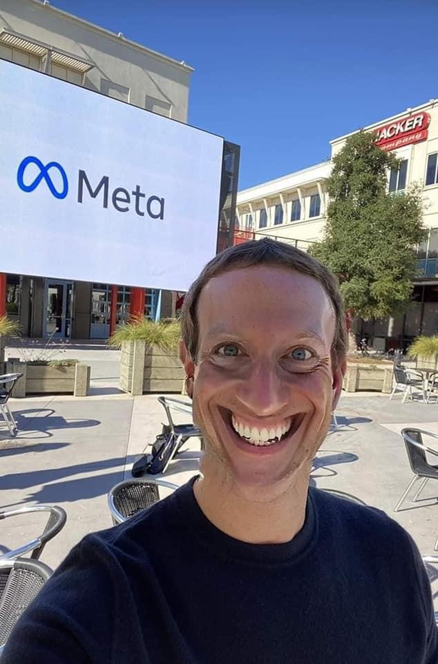 When Meta is sus | Meta Banner Behind Mark Zuckerberg | Know Your Meme