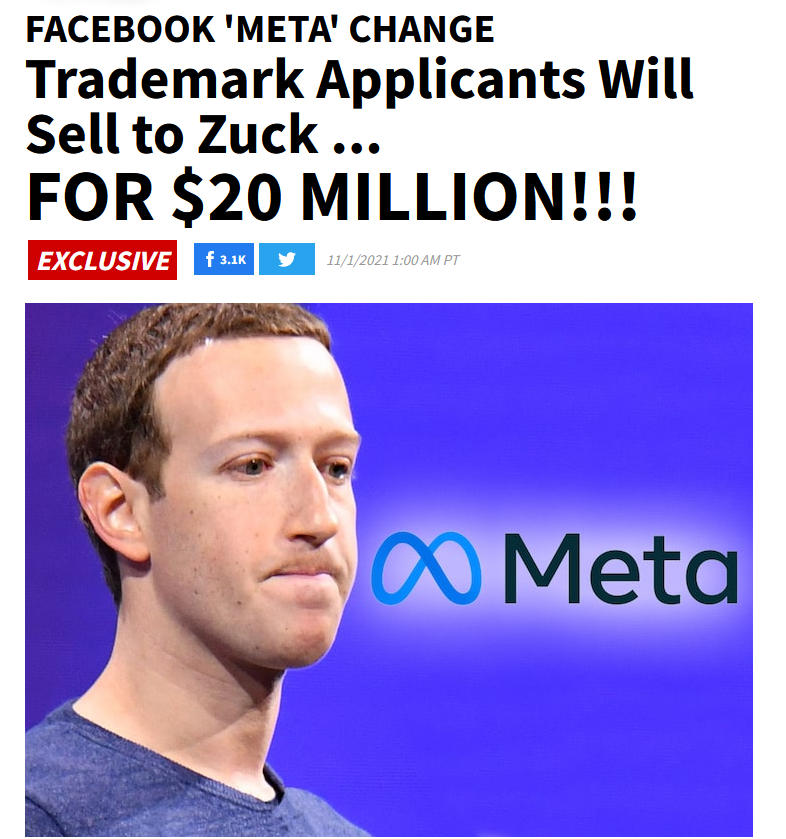 Somebody already applied for the Meta trademark before Zuckerberg ...